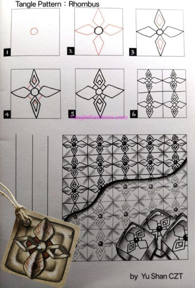 How to draw RHOMBUS « TanglePatterns.com