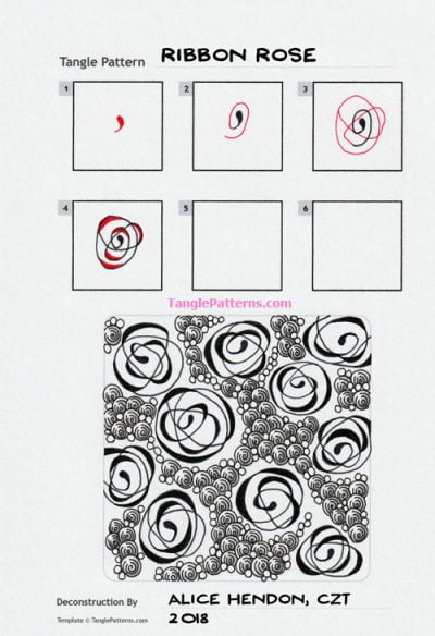 How to draw RIBBON ROSE « TanglePatterns.com