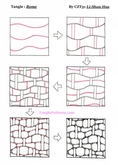 How to draw ROME « TanglePatterns.com
