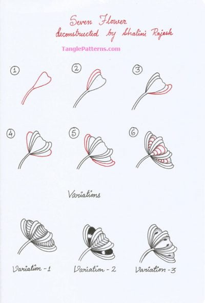How to draw SEVEN FLOWER « TanglePatterns.com
