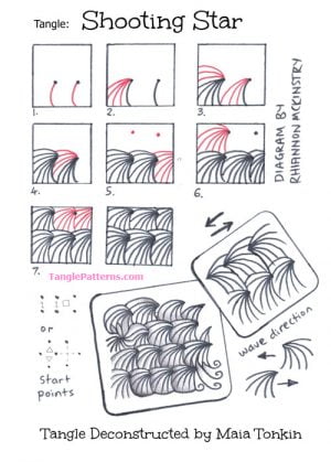How to draw SHOOTING STAR « TanglePatterns.com