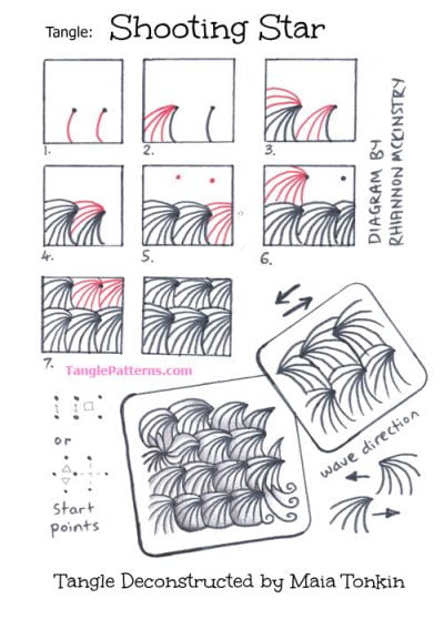 How to draw SHOOTING STAR « TanglePatterns.com