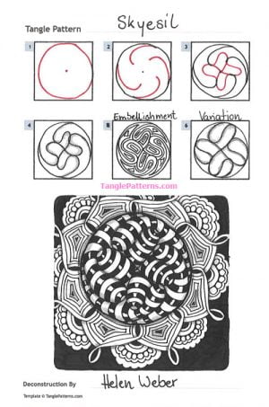 How to draw SKYESIL « TanglePatterns.com