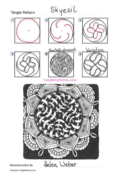 How to draw SKYESIL « TanglePatterns.com