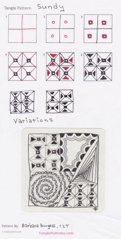 How to draw SUNDY « TanglePatterns.com