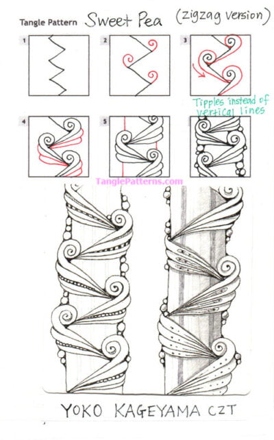 How to draw SWEET PEA « TanglePatterns.com