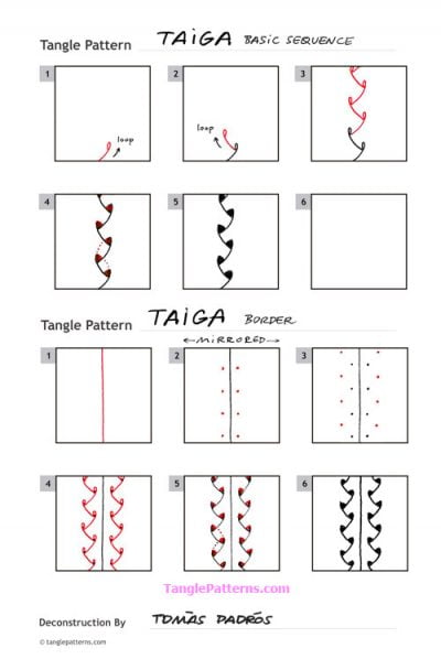 How to draw TAIGA « TanglePatterns.com
