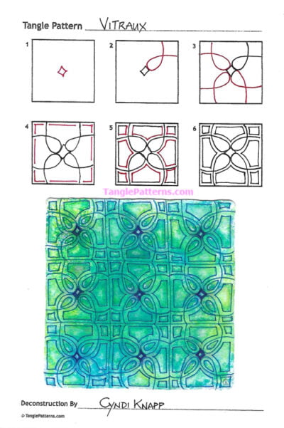 How to draw VITRAUX « TanglePatterns.com