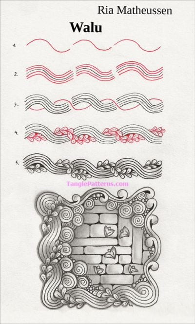 How to draw WALU « TanglePatterns.com