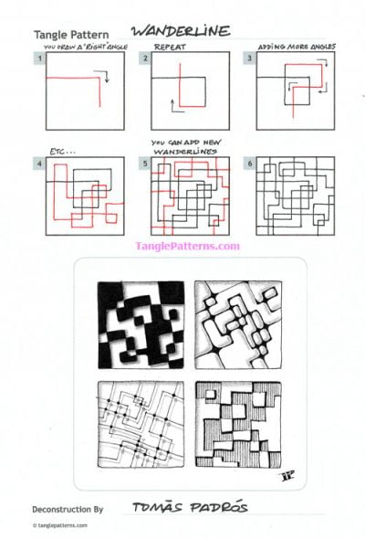 How to draw WANDERLINE « TanglePatterns.com
