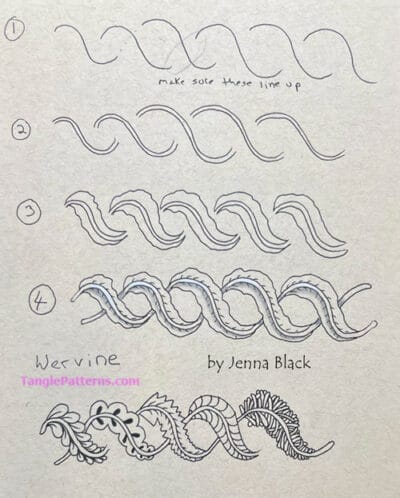 How to draw WERVINE « TanglePatterns.com
