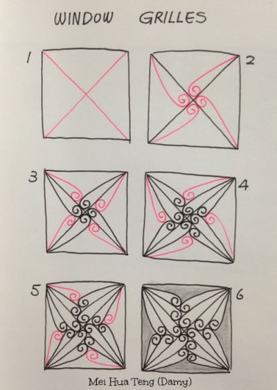 How to draw WINDOW GRILLES « TanglePatterns.com