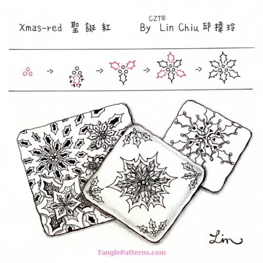 How to draw XMAS-RED « TanglePatterns.com