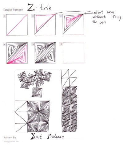 How to draw Z-TRIK « TanglePatterns.com