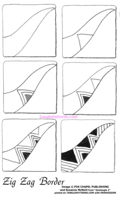 How to draw ZIG ZAG BORDER « TanglePatterns.com