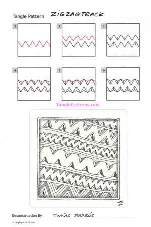 How to draw ZIG ZAG TRACK « TanglePatterns.com